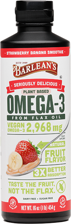 Omega-3 Vegan Strawberry Banana Smoothie 16 oz – Bluebird Pharmacy